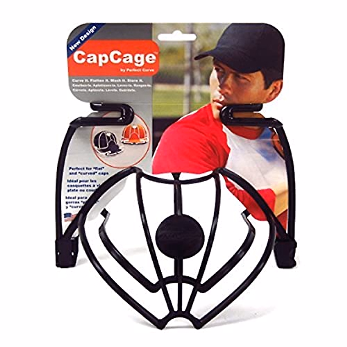 Perfect Curve Cap Washer (Black) – Hat Cleaner For Baseball Caps | Baseball Cap Washer For Washing Machine | Baseball Cap Washer For Dish Washer | Baseball Hat Washer | Flat Brim or Curved Brim