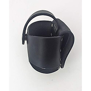 Basket Style Leather Tape Measure Holder by AP Saddlery (Black)
