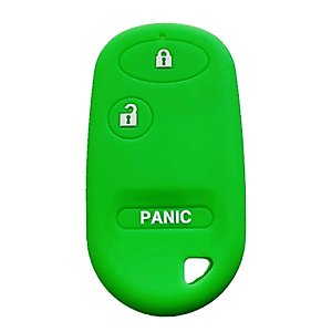 RPKEY Silicone Keyless Entry Remote Control Key Fob Cover Case Protector Replacement Fit for Honda Accord Element Civic Pilot 72147-S5A-A01 NHVWB1U523 NHVWB1U521 A269ZUA106 72147-S04-A01(Green)