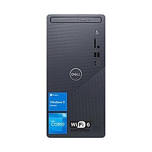 Dell Inspiron 3910 Desktop, 12th Gen Intel Core i5-12400 Processor, 16GB DDR4 RAM, 512GB SSD, HDMI, DP, DVD-RW, Bluetooth, Wired Keyboard&Mouse, Wi-Fi 6, Windows 11 Home, Black 16GB 512GB PCIe SSD