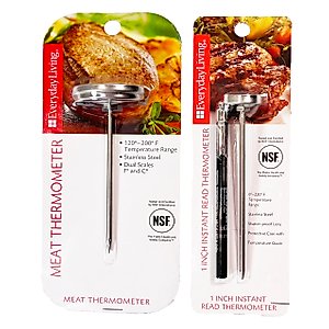 Cooking Thermometers Set, Classic Analog Meat and Instant Read Kitchen and Food Safety