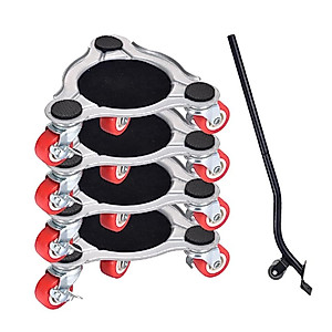 Steel Furniture Mover with 4 Wheel Mover Moving Furniture Dolly Load Capacity Mover Dollys for Moving Heavy Furniture Grand Piano Table 800 LB Max Load Capacity