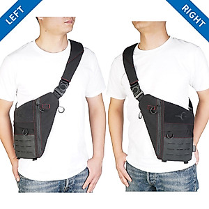 Tacticalgeek Cache L1 Concealed Carry Bag for Men，Anti-Theft Waterproof Shoulder Backpack, EDC Sling Bag, Stealth Bag, Multi-functional Crossbody Bag