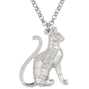 BONSNY Statement Enamel Alloy Chain Cat Necklaces Pendant Original Design Women Jewelry Gift Charms (Purple)