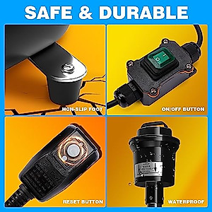 WantJoin Electric Commercial Glass Washer,Winery Wine Glass Cleaning Machine,5 Cleaning Brush Washers Glass,Perfect for Bars and Cafes