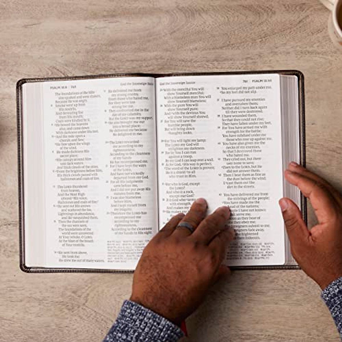 NKJV Holy Bible, Super Giant Print Reference Bible, Black Genuine Leather, 43,000 Cross References, Red Letter, Comfort Print: New King James Version