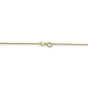 The Black Bow 14k Yellow Gold LG Polished Pencil Starfish (32mm) Necklace - 18 Inch