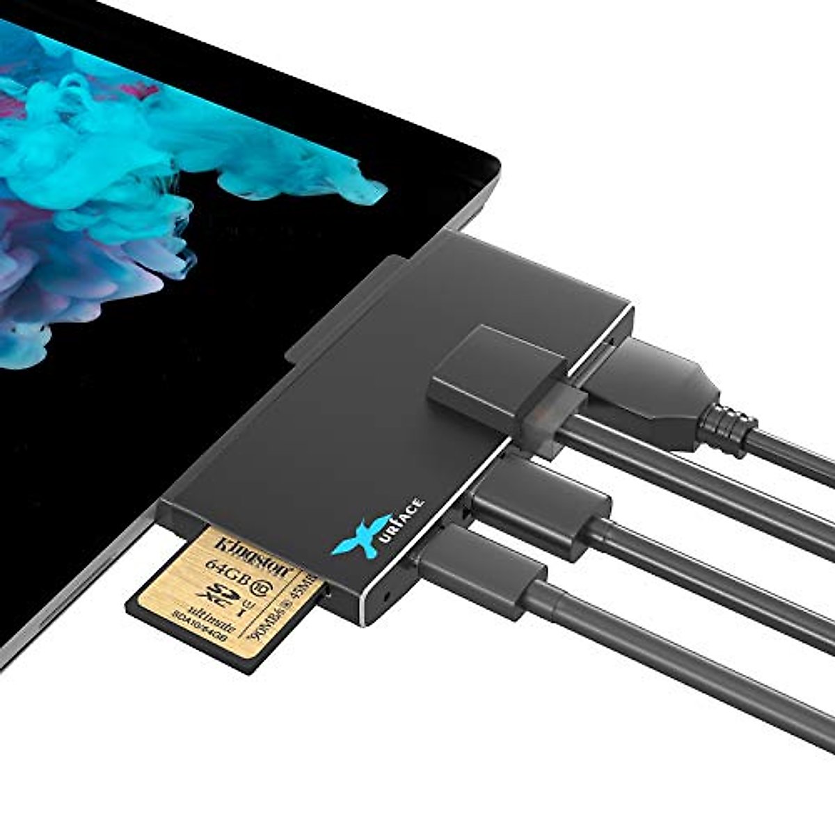 IMD-SUR393P7 Docking Type C3.1 Hub & Reader & HDMI & LAN for Surface Pro7