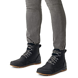 Sorel Men's Ankeny II Mid Waterproof Boot - Black, Coal - Size 9