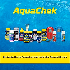 AquaChek TruTest Digital Test Strip Reader For Pool and Spa Water Testing - Tests for Free Chlorine, Free Bromine, pH, and Total Alkalinity - Quick & Accurate Results Includes 25 TruTest Strips (Blue)