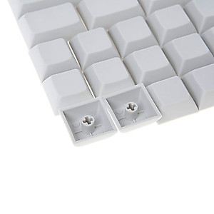 Kingjinglo Pbt Keycaps DSA Blank Keycaps for Ergodox Mechanical Gaming Keyboard DSA Profile Rainbow keycaps