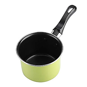Non stick Stockpot Practical Convenient Soup Pot Saucepan Mini Colorful Milk Pot Saucepans (green)