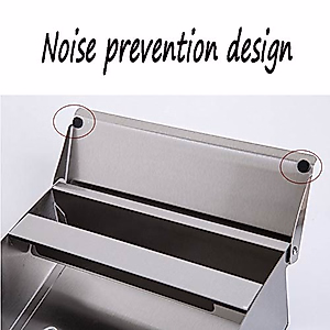 Mailboxes for Outside Mailbox Wall Mount Mailbox Post Box Outdoor Wall-Mounted Stainless Steel Mail Box Suggested Box with Lock European Rainproof Villa (Color : Silver)
