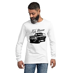 JG Infinite 1971 Chevy K5 Blazer Truck Unisex Long Sleeve Tee White