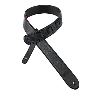 Walker And Williams KB-21 Black & Magenta Carved Grain Leather Strap W/Fire Koi Design