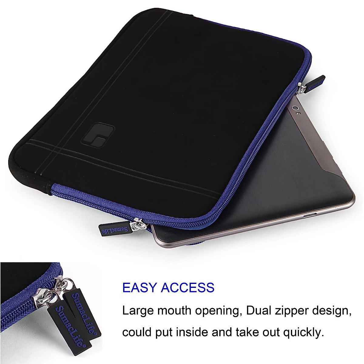 15 in Laptop Sleeve for Dell Precision 3560 3561 5560 7560,for Inspiron 3501 3502 3511 5510 5515,Black,NBKLEA87X,2X