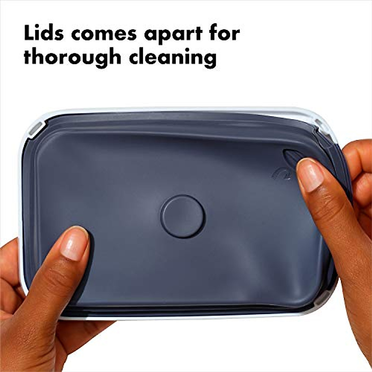 OXO Good Grips POP Container - Airtight Food Storage - Mini Square Short 0.5 Qt Ideal for 1 lb of baking soda or 14 oz of grains