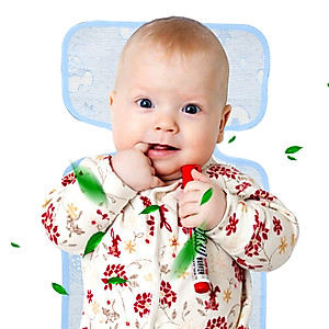 FAVOMOTO 2pcs Baby Stroller Liner Seat Pad Summer Cooling Mat Cushion for Stroller Car Seat High Chair Pushchair Infant Carriage Cushion Washable