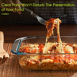 NUTRIUPS 2.4QT Square Glass Baking Dish,9x9In Square Baking Dish,Square Baking Pan,Glass Baking Dish for Oven