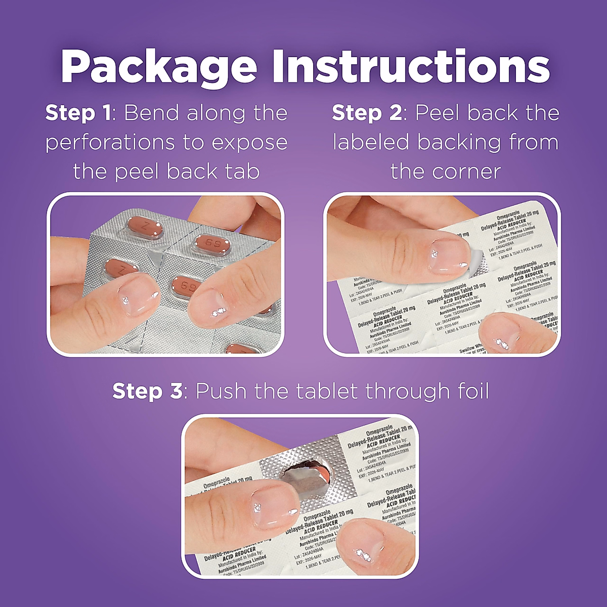 Amazon Basic Care Omeprazole Delayed Release Tablets 20 mg, Treats Frequent Heartburn, Acid Reducer, Heartburn Medicine, 42 Count (Pack of 1) (Packaging may vary)