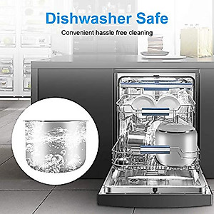 Genuine 6Qt Power Cooker XL Replacement Inner Pot Compatible with 6 Quart Power Pressure Cooker PPC770 PPC771 PPC770-1 PRO PCXL-PRO6 YBD60-100 WAL1 WAL2 Stainless Steel Inner Pot Parts - 6 QT