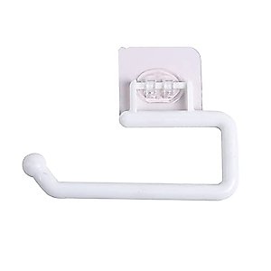 QuTbag Toilet Paper Holder Ship Toilet Paper Holder Self Adhesive Bathroom Paper Towel Roll Holder for Bathroom Kitchen Paper Towel Holder (Color : S White)