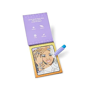 Melissa & Doug On the Go Water Wow! Reusable Water-Reveal Activity Pad - Makeup and Manicures - FSC Certified