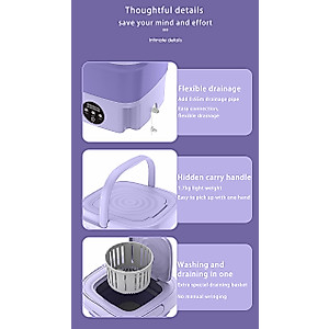 AFGSsm 8L Portable Washing Machine, Portable washer, mini washer with Soft Spin Dry for Apartments, Dormitories, Camping,RV(Green)