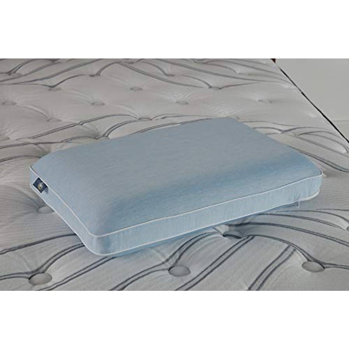 Serta Perfect Sleeper Graphite Infused Memory Foam Pillow, Oversized Traditional, 1 Count (Pack of 1),Grey