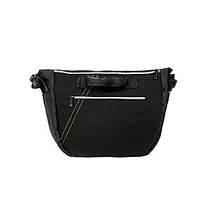 DIME BAGS Voyage Messenger Over the Shoulder Hemp Bag with Padded Pouch for Laptop Computer (Black)
