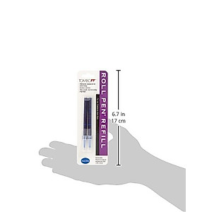 Tombow Rollerball Ink Refill, Blue, 0.5mm, 2-Pack (65696)