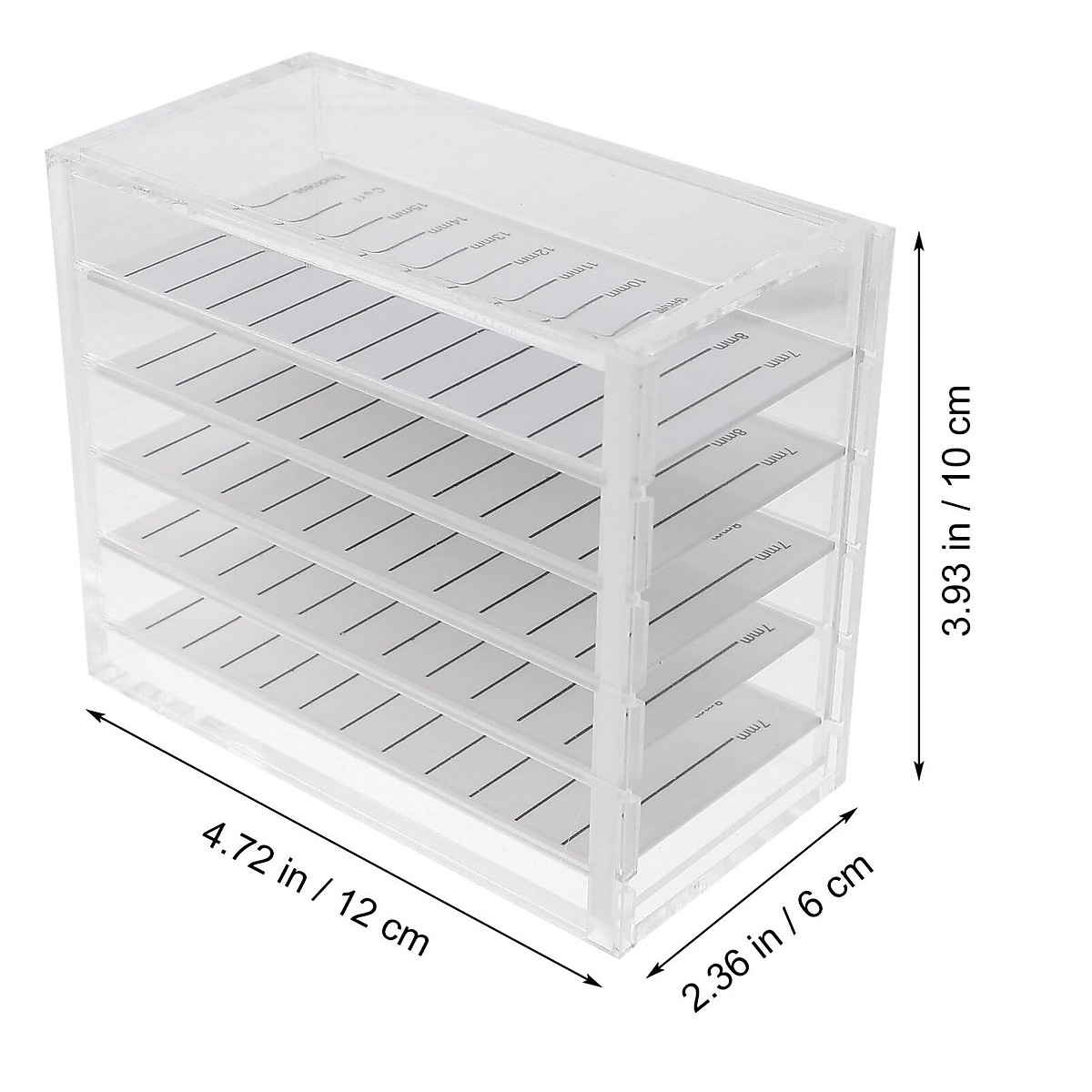 Cabilock 5 Box lash trays for lash extensions Eyelash curler portable Acrylic drawer false eyelash case artificial Organizer Storage eyelash container Storage Box household