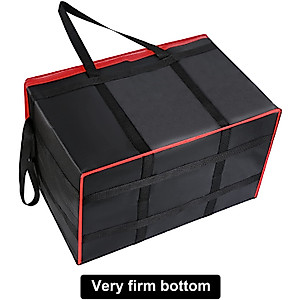 musbus For doordash catering bag 22x14x13 Black Red Insulated Food Delivery Bag Cooler Bags Keep Food Warm Catering Therma for doordash Catering Cooler BagsTherma Shopper hot XXXL 22w x 14 lx 13d