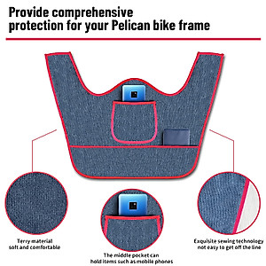 Gofeel Peloton Handlebar Towel, Super-absorbent Anti-Slippery Spin Towel, Quick-drying to Keep Your Handlebar and Face Always Dry for Peloton Spin Bike (Navy)