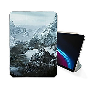 Cute Winter Mountain Nature case Compatible with iPad Mini Air Pro 7.9 8.3 9.7 10.2 10.9 11 12.9 inch Pattern Cover New 2022 2021 Trifold Stand 3 4 5 6 7 8 9 Generation 251 (9.7" iPad Air 1/2)