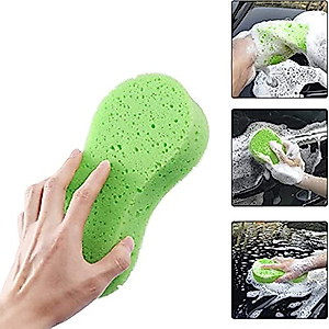 AISIBO 5 Pack Car Wash Sponge Set, Multi-Functional Thick Foam Scrubber Kit, High Foam Cleaning Washing Sponge Pad for Car, Kitchen, Bathroom