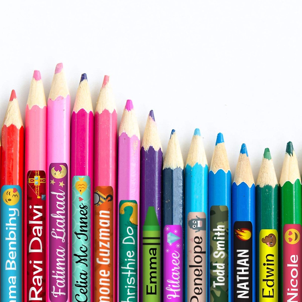 Lovable Labels Personalized Labels for Kids (120 Labels) - Waterproof Dishwasher Safe Peel and Stick Labels are Great for School Supplies Daycare Camp Bottles (White)