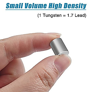 Tungsten Wood Car Weights 3.25oz Cylindrical Tungsten Weights Kit for Pine Race Wood Car, 14 Pieces Incremental Cylinders Weight to Optimize Your Wood Car Speed 4 Sizes