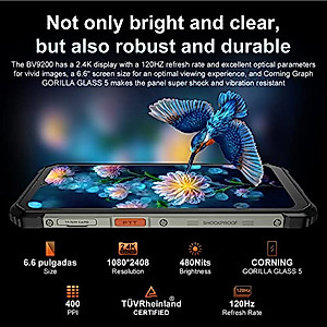 Blackview Rugged Phones Unlocked, BV9200 Android Phones(2023), 14GB+256GB/1TB Unlocked Cell Phone, 66W Fast+ 30W Wireless Charge, Octa-core Helio G96, 2.4K 120Hz Display, 50MP Camera, Android 12, NFC
