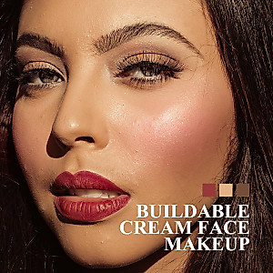 LUXAZA 3PCS Cream Blush Highlighter Bronzer Contour Stick, Face Make up Kit Sticks for Girls and Women #HCB3 Medium