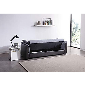 NHI Express Melanie Sofa Futon Bed, Gray