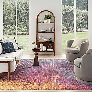 Nourison Passion Abstract Multicolor 8' x 10' Area -Rug, Easy -Cleaning, Non Shedding, Bed Room, Living Room, Dining Room, Kitchen (8x10)