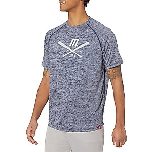 Marucci Men's Crossover Marled TEE Navy Blue