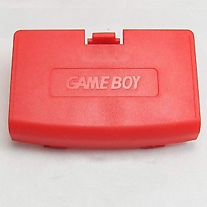 Plastic Battery Cover Door Part for Game Boy Advance GBA Red Color