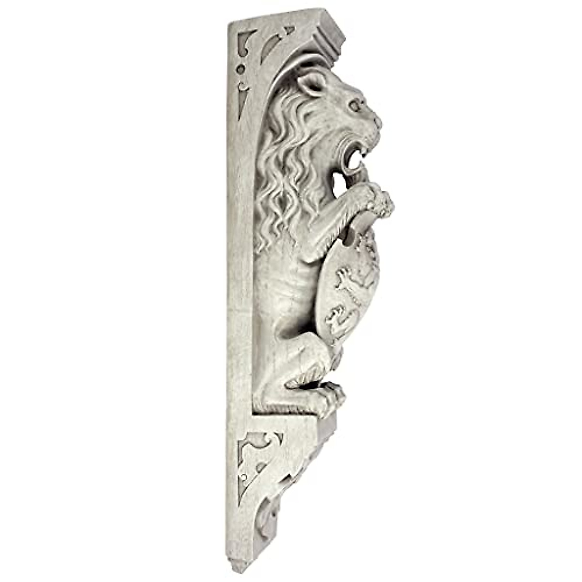 Design Toscano Manor Lion Wall Sculpture, Antique Stone, 2 Count