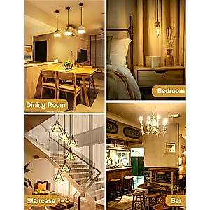 DORESshop Led Light Bulb, 40W Equivalent E12 Light Bulbs Led Light Bulb, Edison Bulbs, Chandelier Light Bulbs, Non-dimmable C35 Edison Filament Candle Bulbs, Soft White Light Bulbs 2700K,Decorative