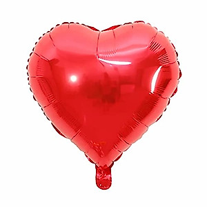 AVMBC Red Heart Balloons Love Heart Shape Foil Balloons for Valentine Days Wedding Birthday Baby Shower Party Decoration 10 Pcs