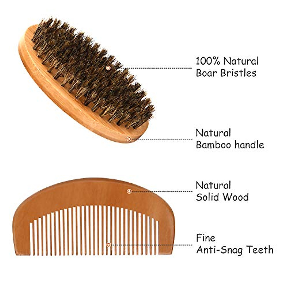 Ceenwes Upgraded Beard Grooming Kit with Beard Conditioner ,Beard Oil, Beard Brush, Beard Comb, Beard Balm, Beard Shampoo, Beard & Mustache Scissors Storage Bag, Beard Growth & Trimming Kit for Men Care Perfect Christmas Gifts for Dad/Boyfriend