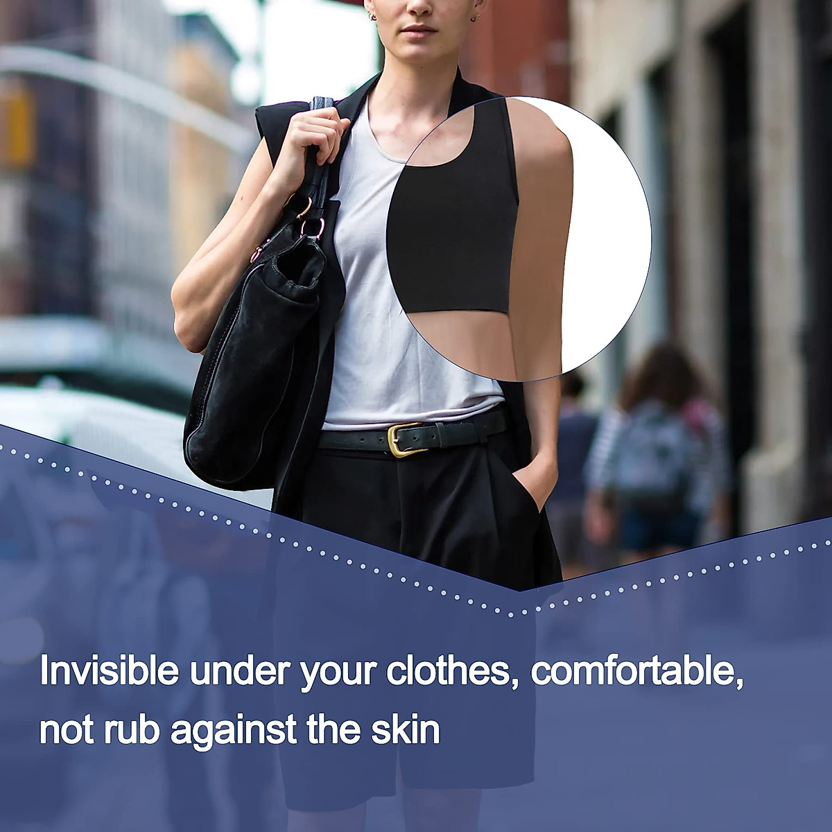 LEINIDINA Chest Binder for Transgender FTM LGBT Tomboy Tops Women Breathable Binder Bra Tank Tops Elastic Black