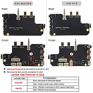 Geekworm NASPi V2.0 2.5 inch SATA HDD/SSD NAS Storage Kit with Safe Shutdown & Auto Power On Function for Raspberry Pi 4 Model B(Not Include Raspberry Pi 4)